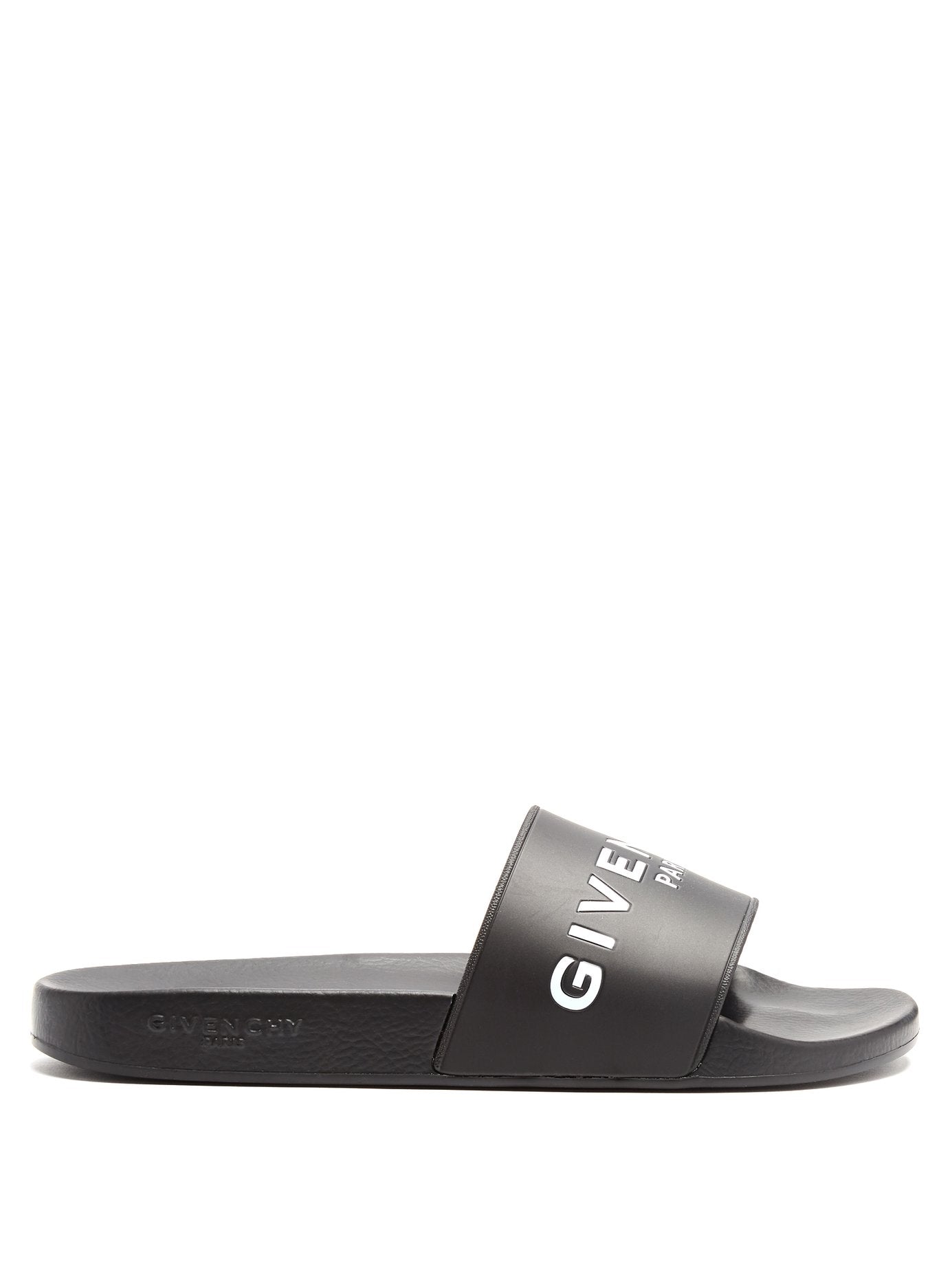 Givenchy Rubber Logo Pool Slides Black